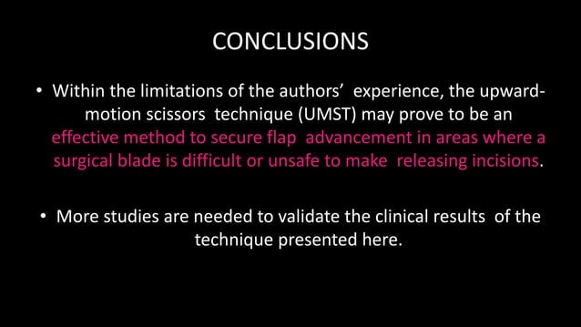 Releasing Incisions Using Upward-Motion Scissors Technique for Flap ...
