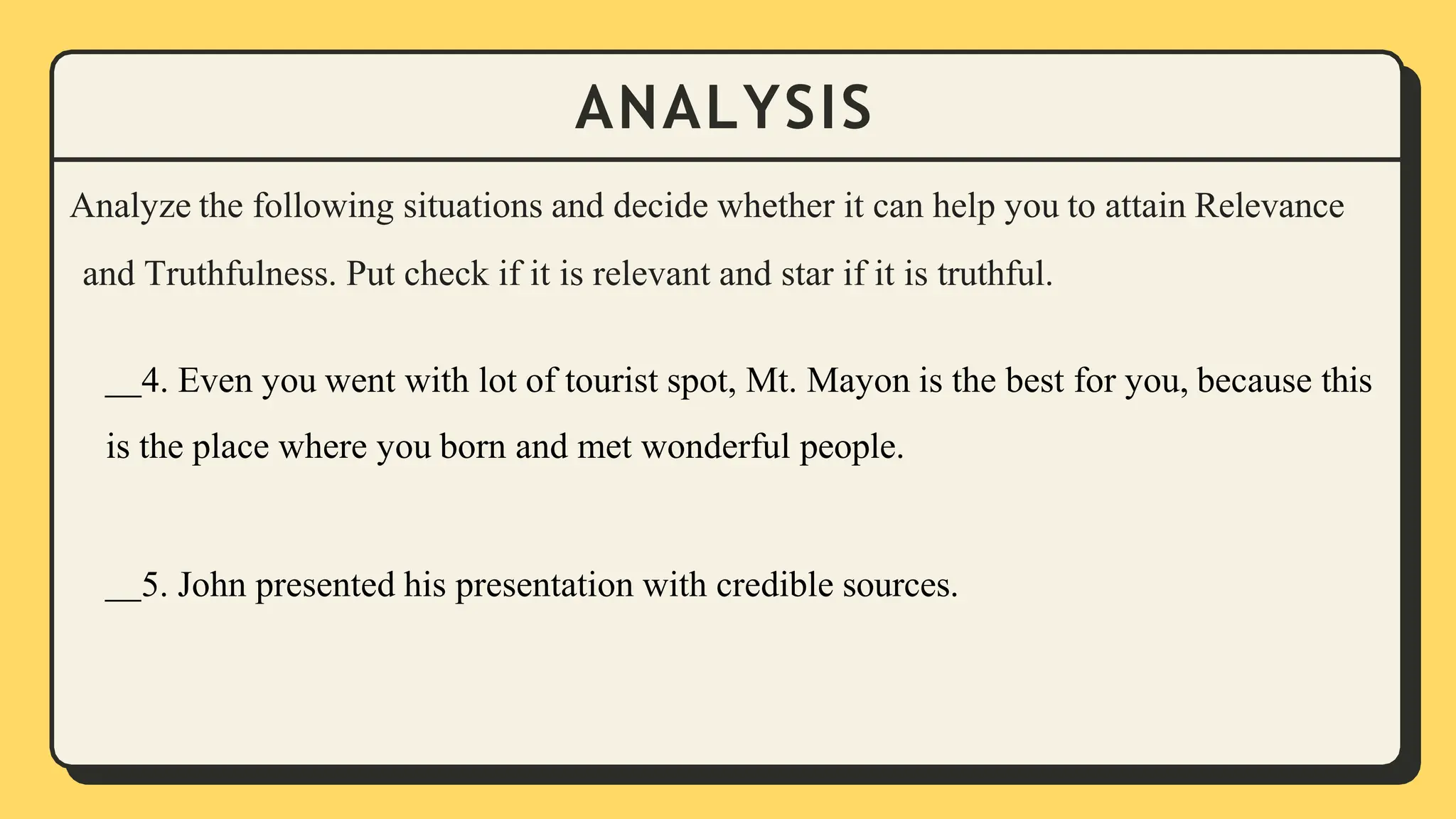 RELEVANCE-FINAL-PPT.determine the relevance and the truthfulnesspptx | PPTX