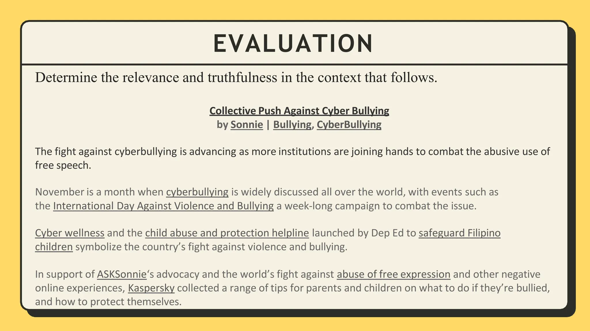 RELEVANCE-FINAL-PPT.determine the relevance and the truthfulnesspptx | PPTX
