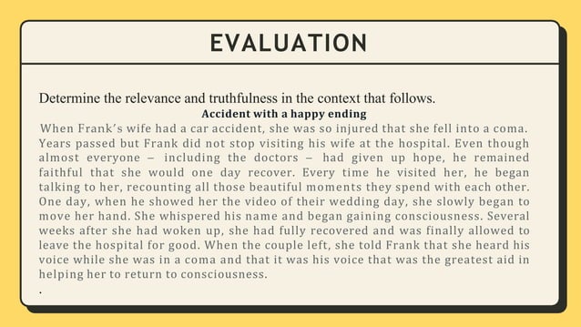 RELEVANCE-FINAL-PPT.determine the relevance and the truthfulnesspptx | PPTX