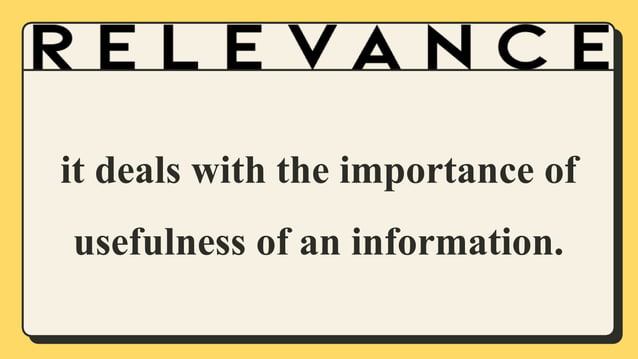 RELEVANCE-FINAL-PPT.determine the relevance and the truthfulnesspptx | PPTX