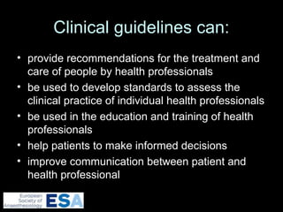 Relevance and meaning of guidelines in clinical practice | PPT