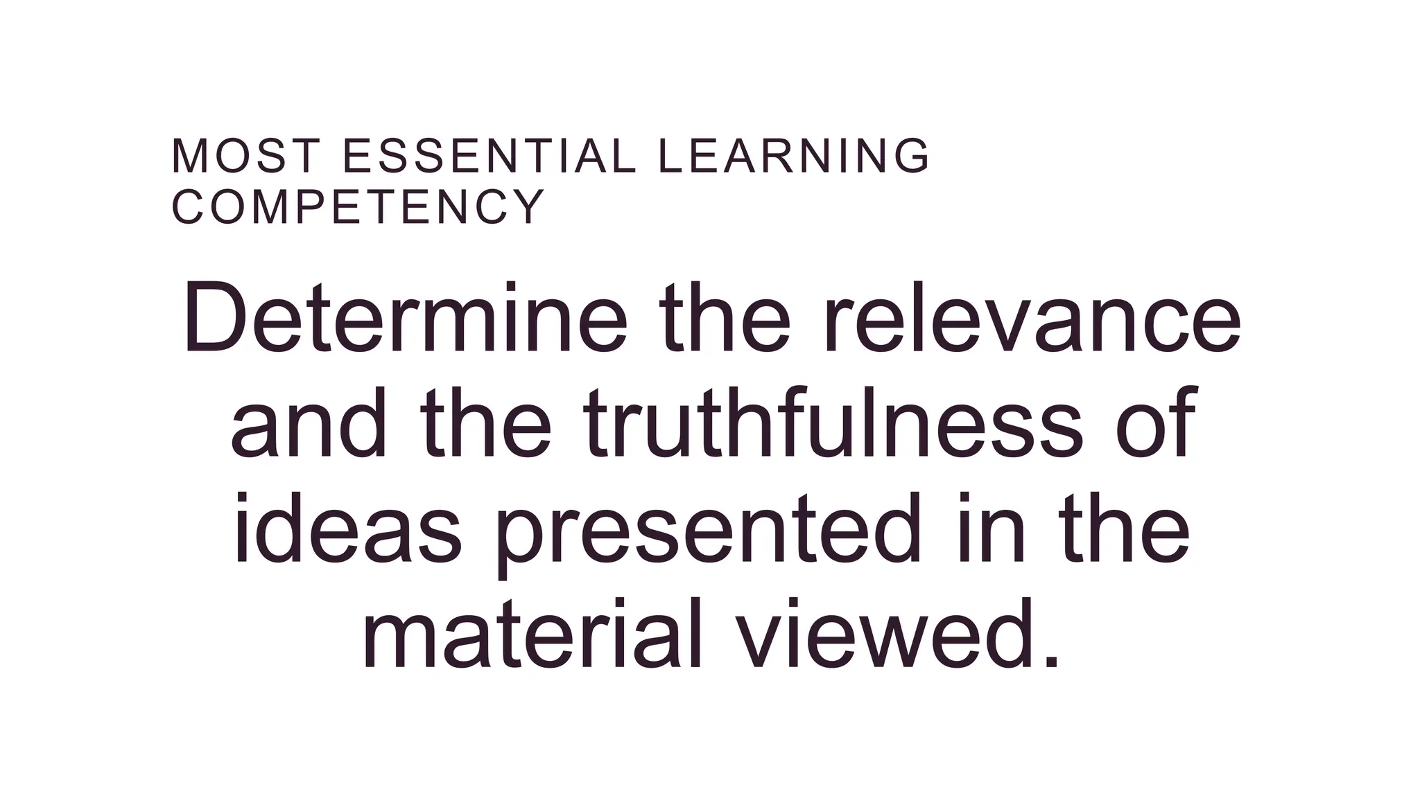 Relevance and truthfulness of idea .pptx