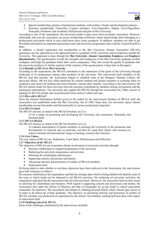 Relevance of alumni organizations to the students and the university | PDF