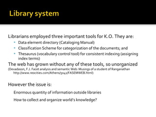Relevance of clasification and indexing | PPT