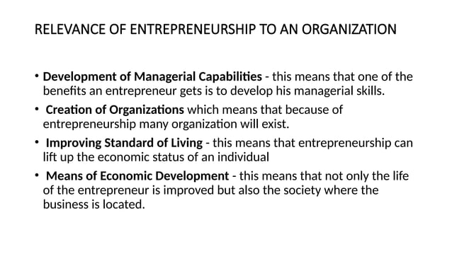 RELEVANCE OF ENTREPRENEURSHIP TO AN ORGANIZATION.pptx