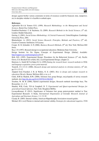 Relevance of experimental design | PDF