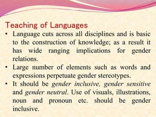 Module 16: Relevance of Gender Dimensions in Teaching and Learning ...