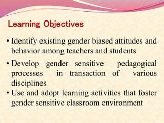 Module 16: Relevance of Gender Dimensions in Teaching and Learning ...