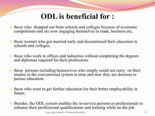 Relevance of odl for rural development final | PPT