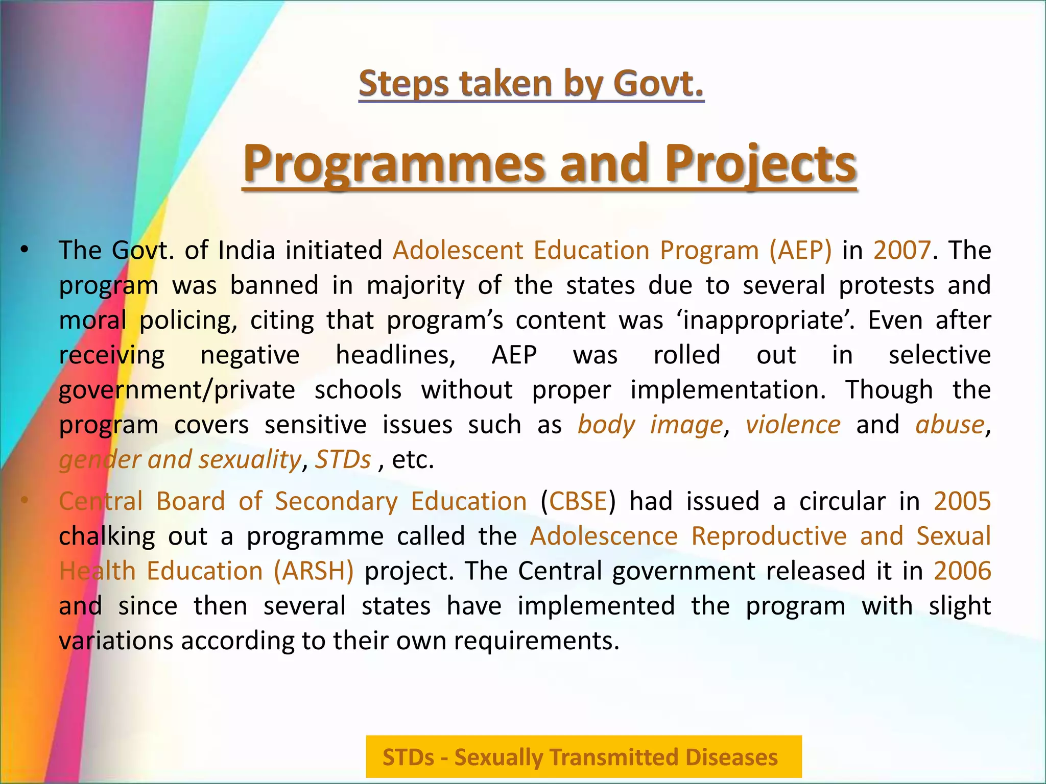 Relevance of sex education at secondary level | PPTX