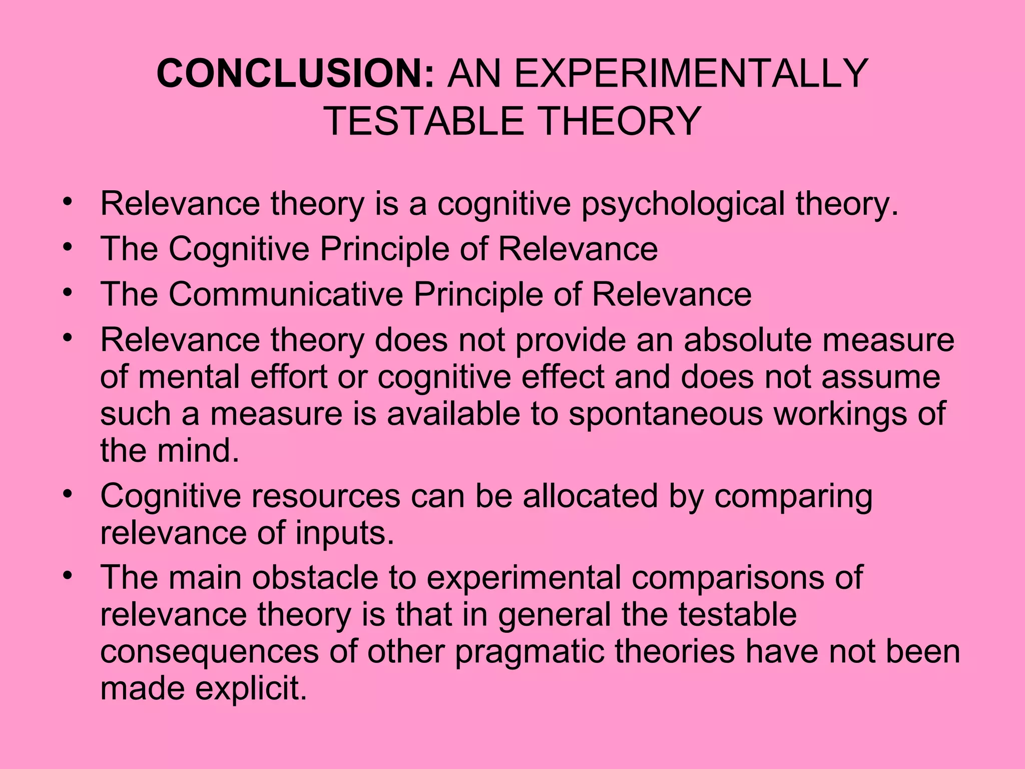 Relevance Theory | PPT