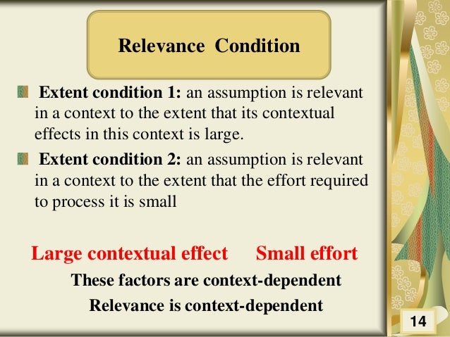 Relevance theory part 1