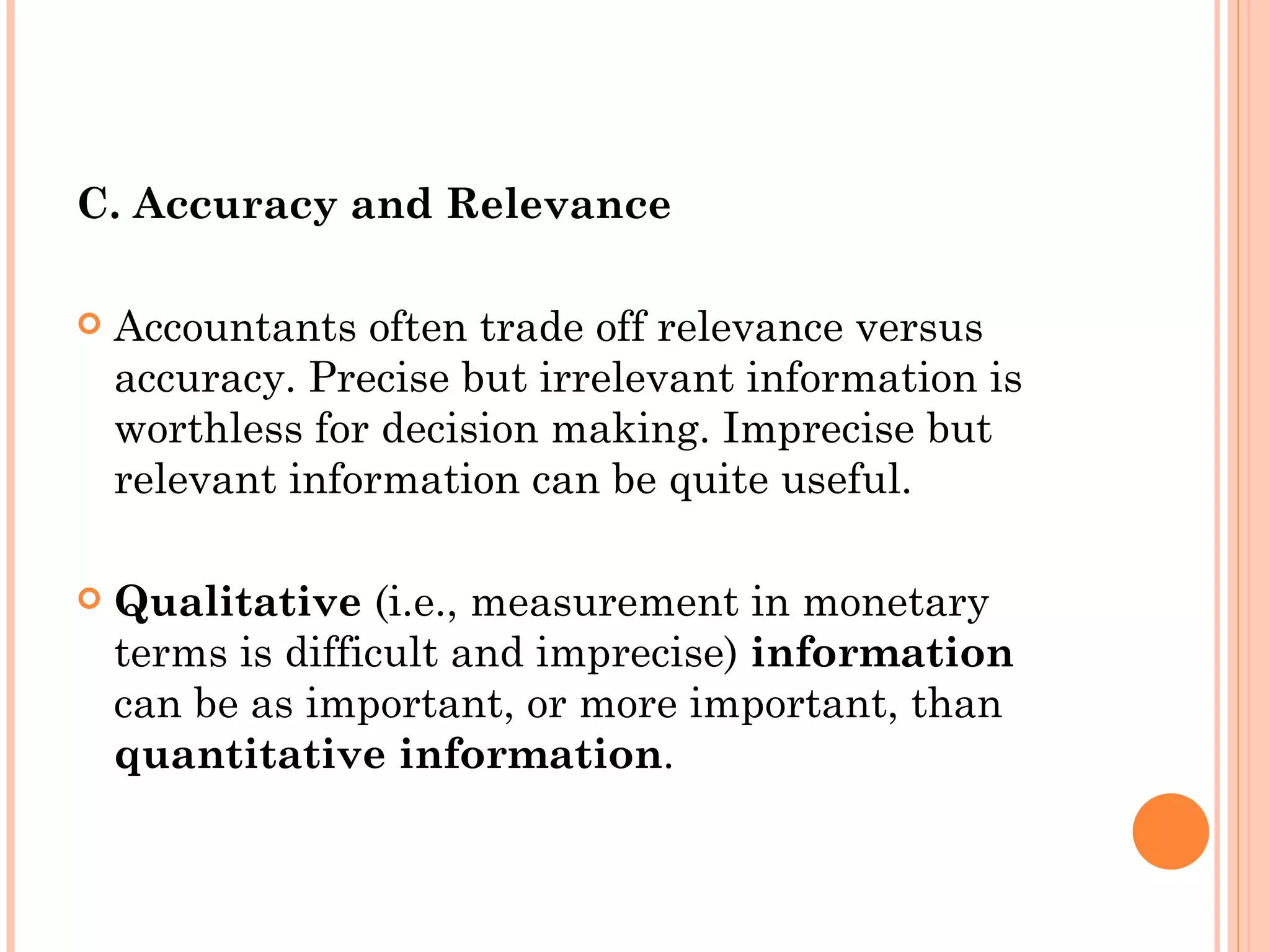 Relevant information and decision making | PPT