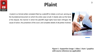 Comprehensive Guide to Drafting Civil Plaint in Legal Studies | PPTX