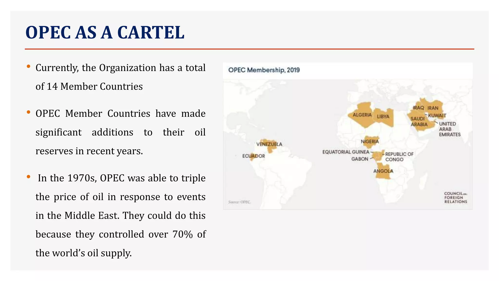 Relevance of OPEC as a Cartel | PPTX