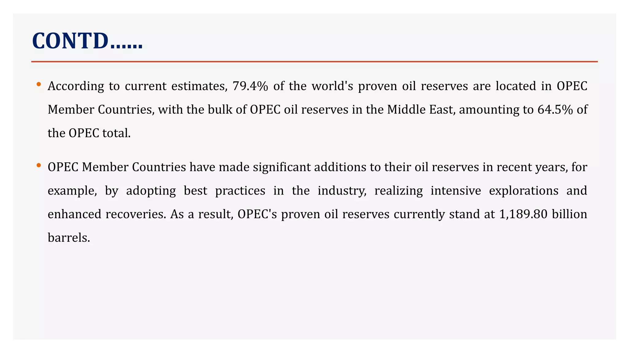 Relevance of OPEC as a Cartel | PPTX