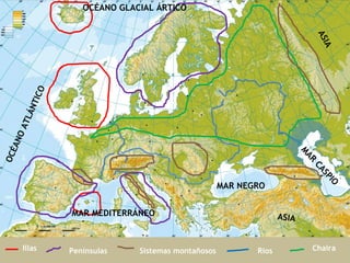 Europa: relevo e ríos | PPT