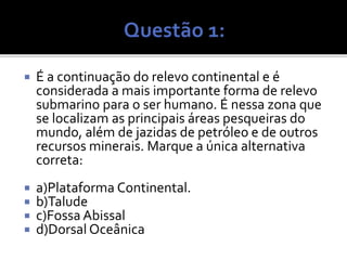 RELEVO OCEÂNICO | PPTX
