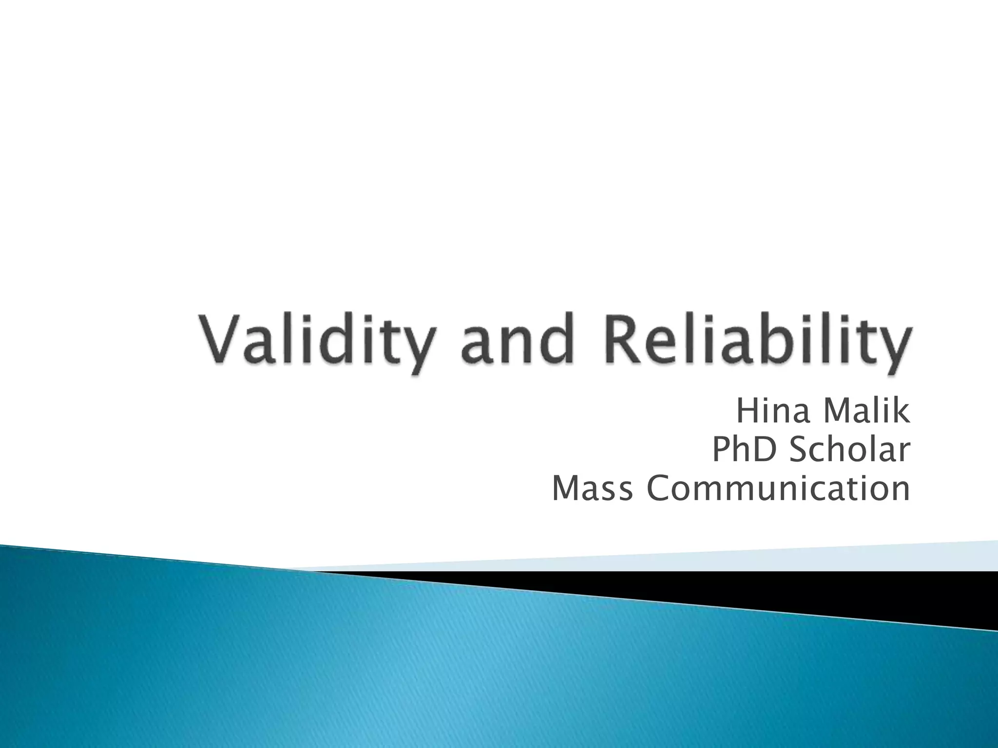 Reliabality and validity ppt | PPT