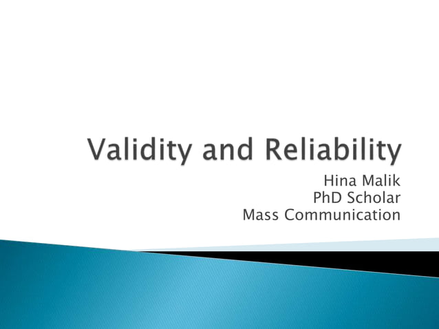 Reliabality and validity ppt | PPT