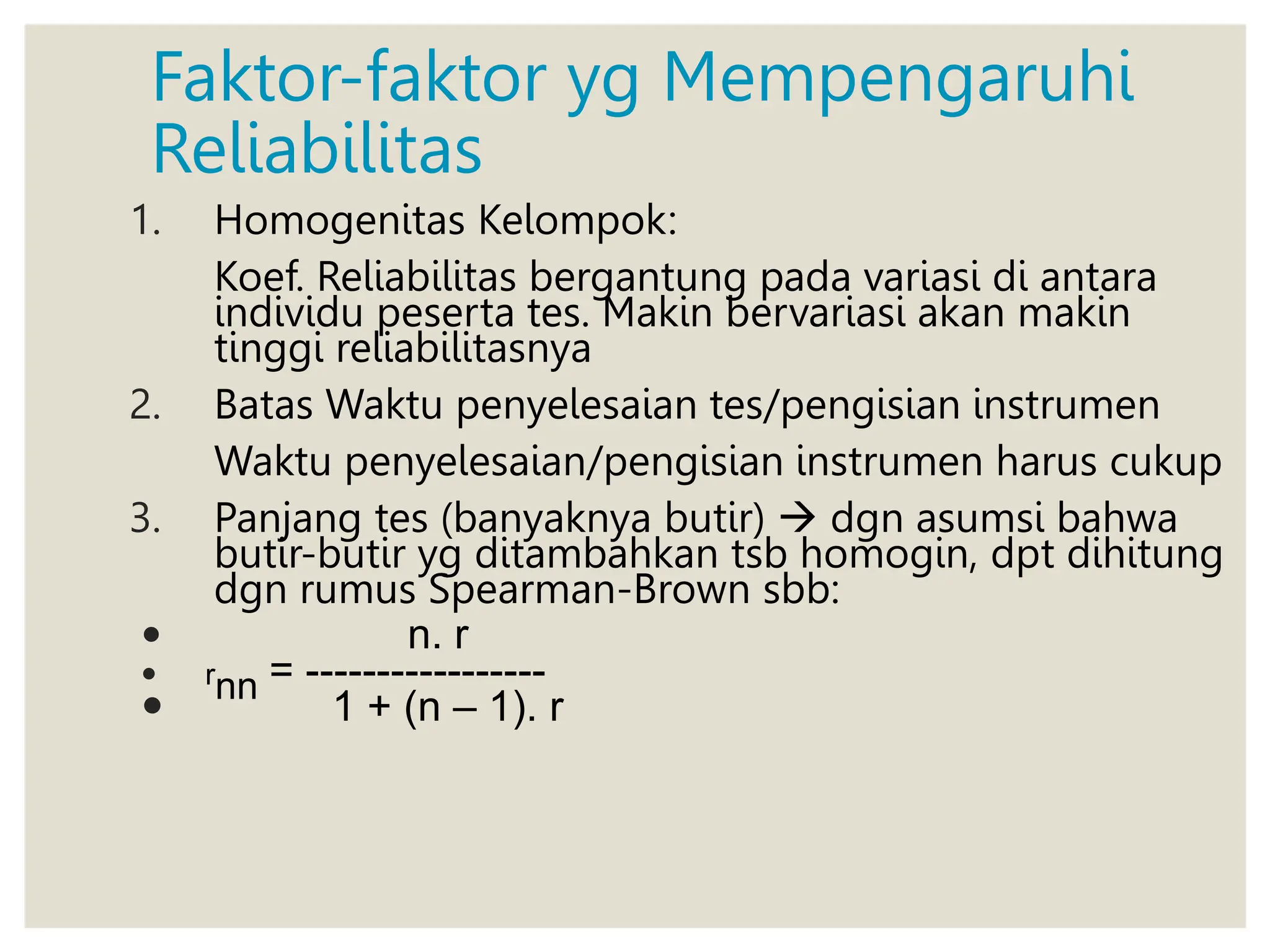 Reliabilitas dalam psikometri dan psikologi | PPT