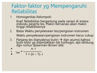 Reliabilitas dalam psikometri dan psikologi | PPT