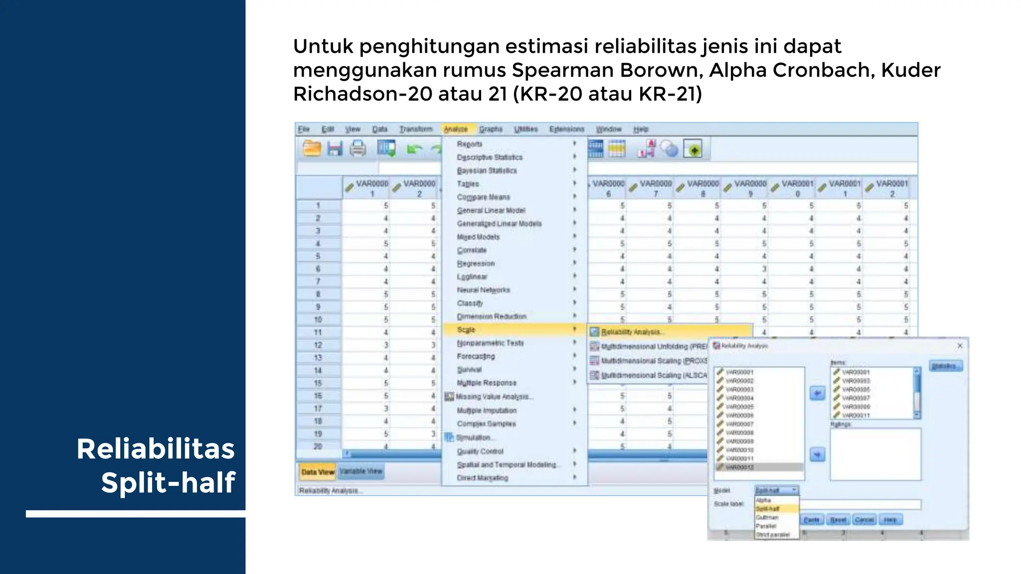 Reliabilitas : pengembangan instrumen standar | PPTX