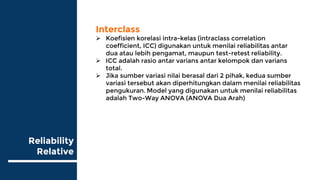Reliabilitas : pengembangan instrumen standar | PPTX