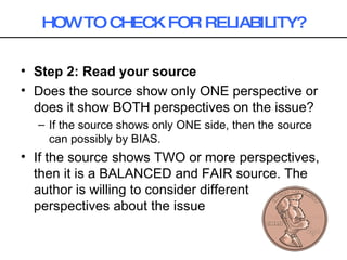Sec 3 Social Studies SBQ Skill: Reliability ppt | PPT