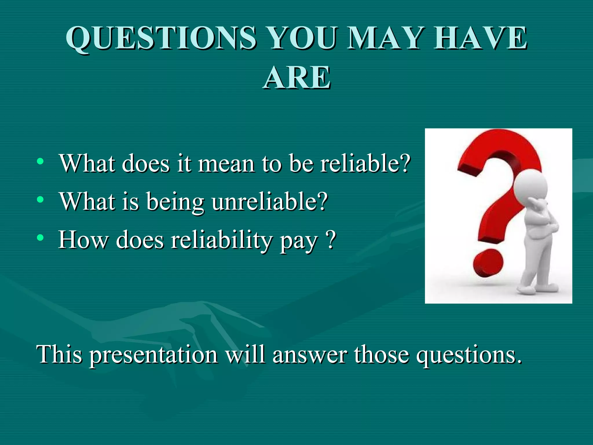 Reliability | PPT