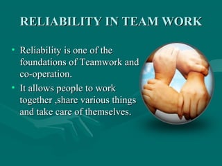 Reliability Quotes For Work