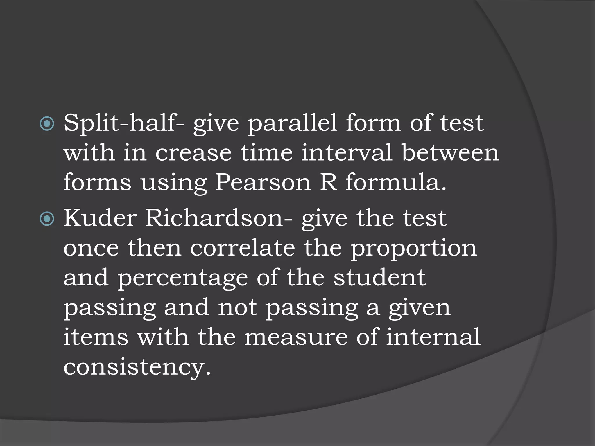Reliability (assessment of student learning I) | PPTX