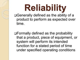 Reliability for Total Quality Management (TQM) | PPSX