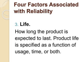 Reliability for Total Quality Management (TQM) | PPSX