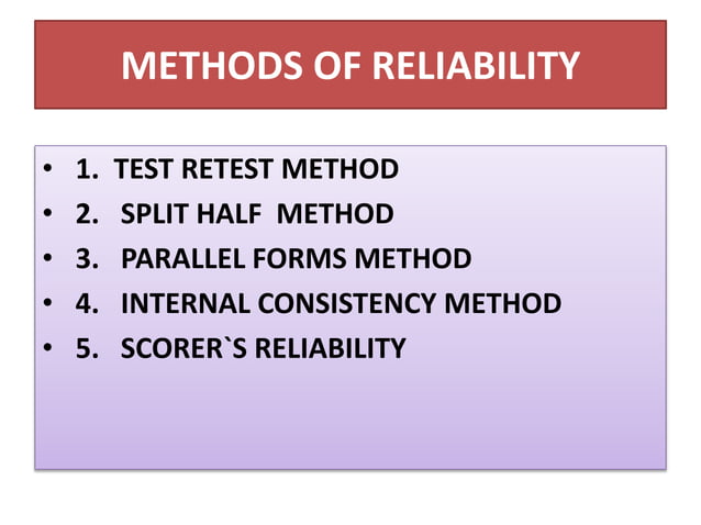 Reliability | PPTX
