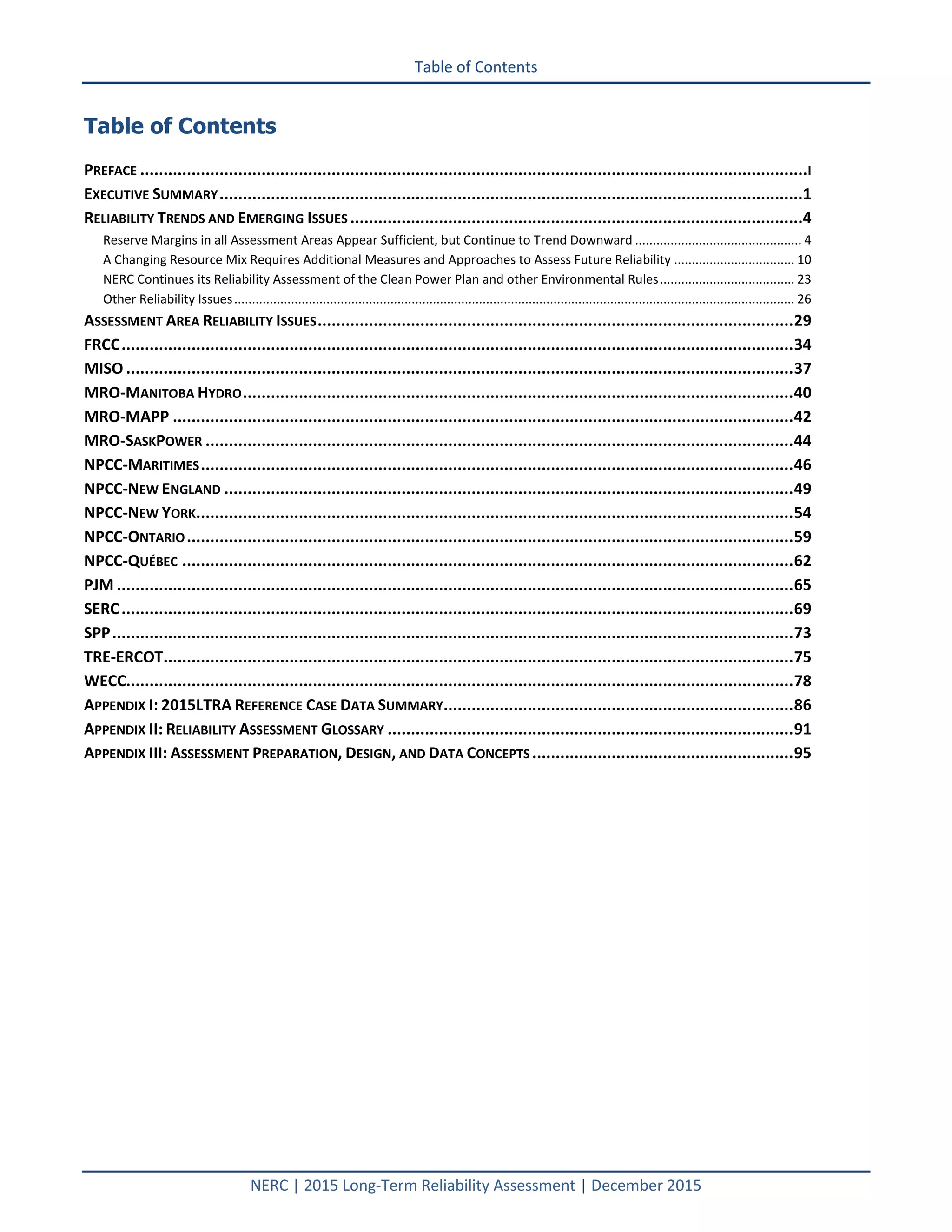 2015 Long-Term Reliability Assessment by NERC | PDF