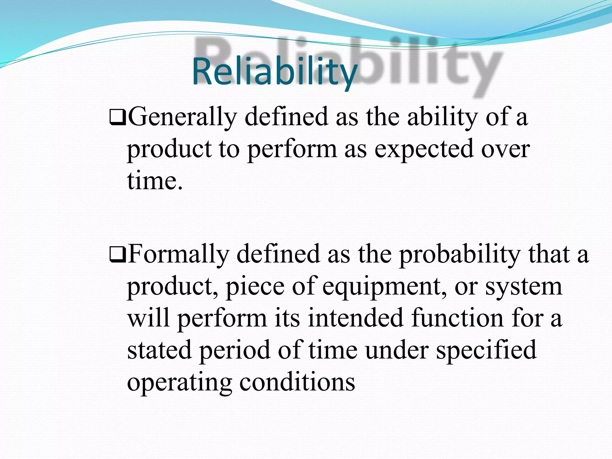 Reliability | PPTX