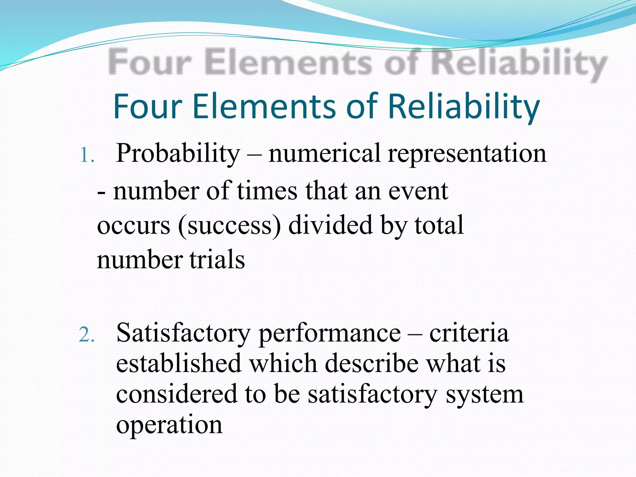 Reliability | PPTX