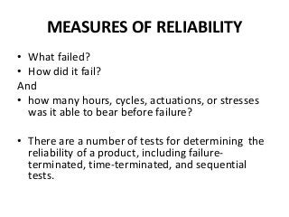 Reliability | PPT