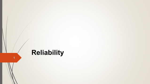 Reliability.pptx related to quality related | PPT