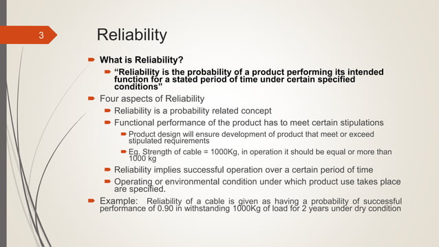 Reliability.pptx related to quality related | PPT