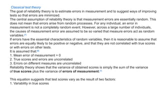 A ppt note on reliability, which forms a key part in quality management ...