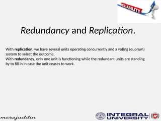 reliability Fault Tolerance and Failure Diagnosis | PPT