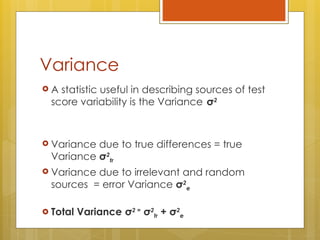 Reliability And it's types in psychological testing and measurements | PPT
