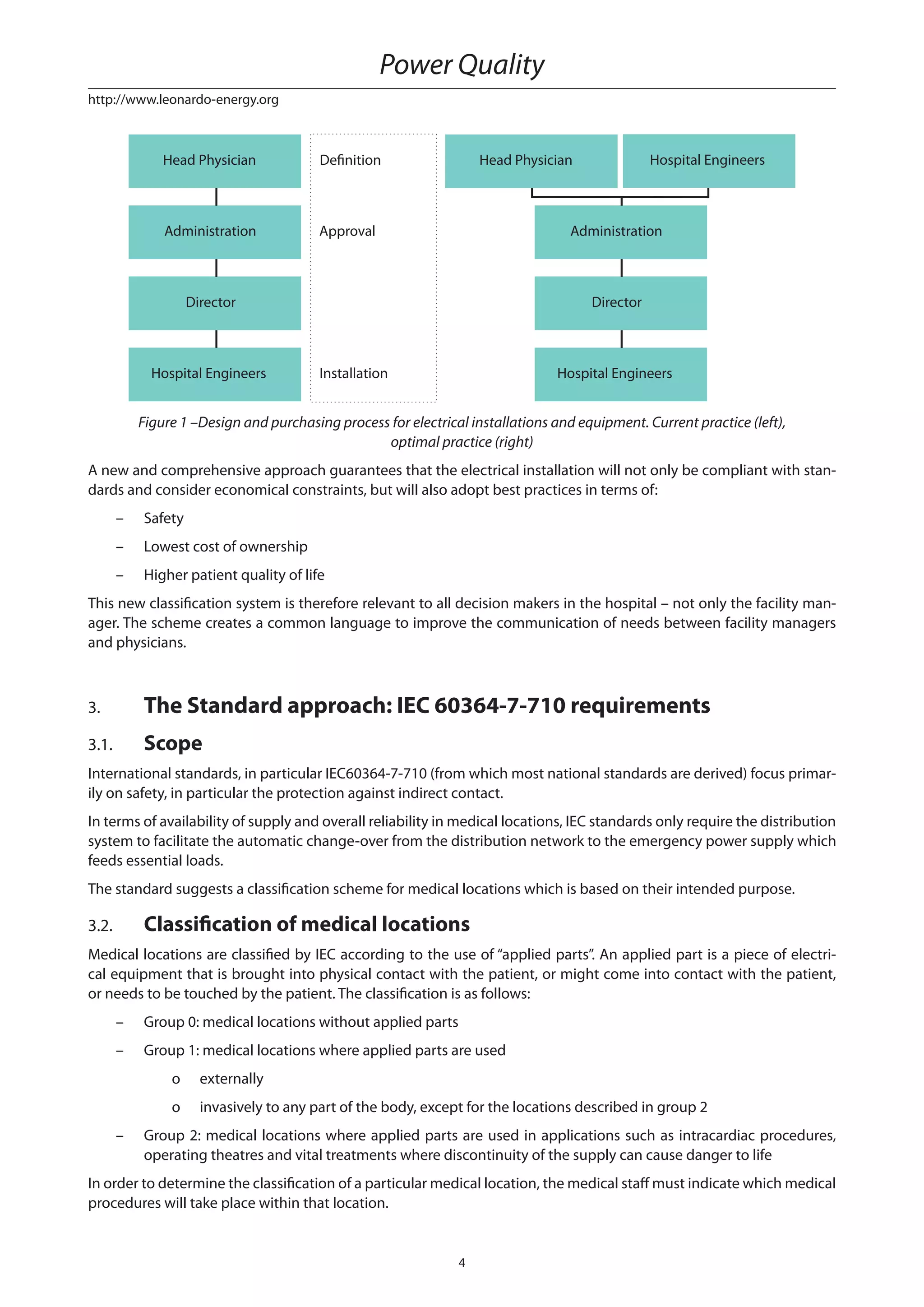 Classification of electrical installations in healthcare facilities ...