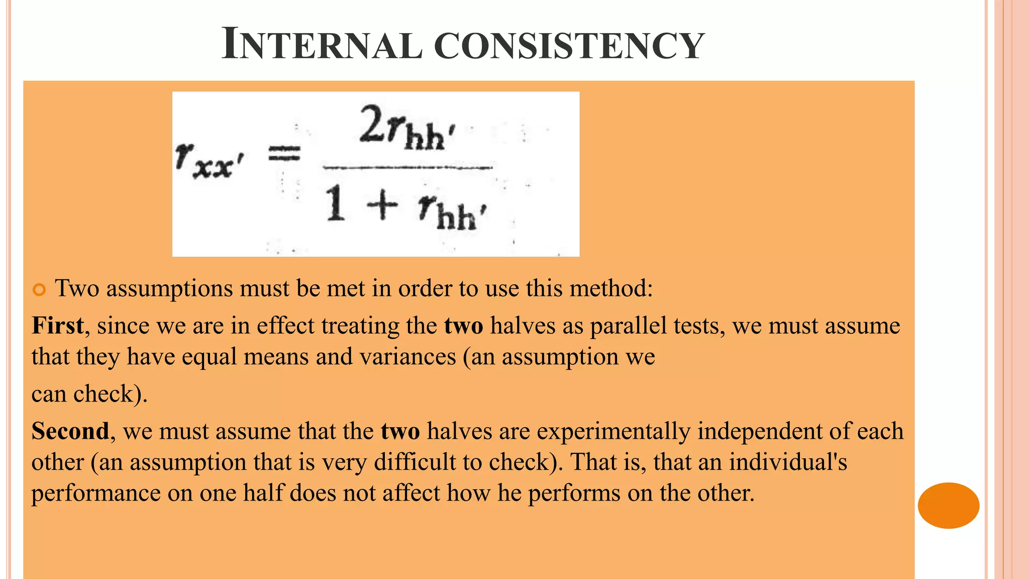 Reliability bachman 1990 chapter 6 | PPTX
