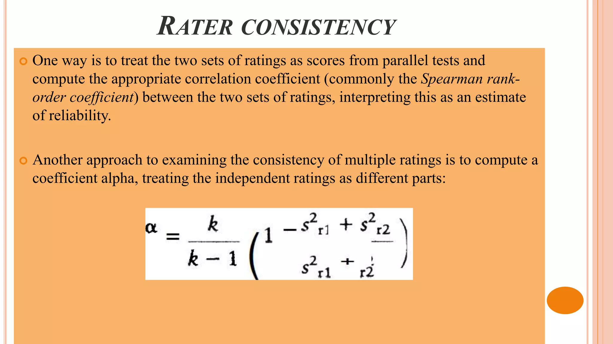 Reliability bachman 1990 chapter 6 | PPTX