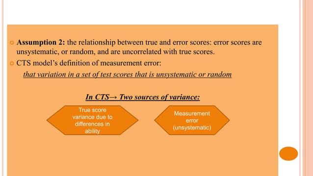 Reliability bachman 1990 chapter 6 | PPTX