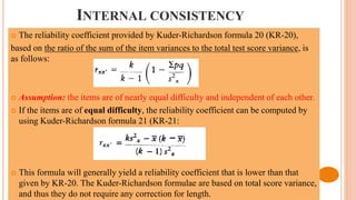 Reliability bachman 1990 chapter 6 | PPTX